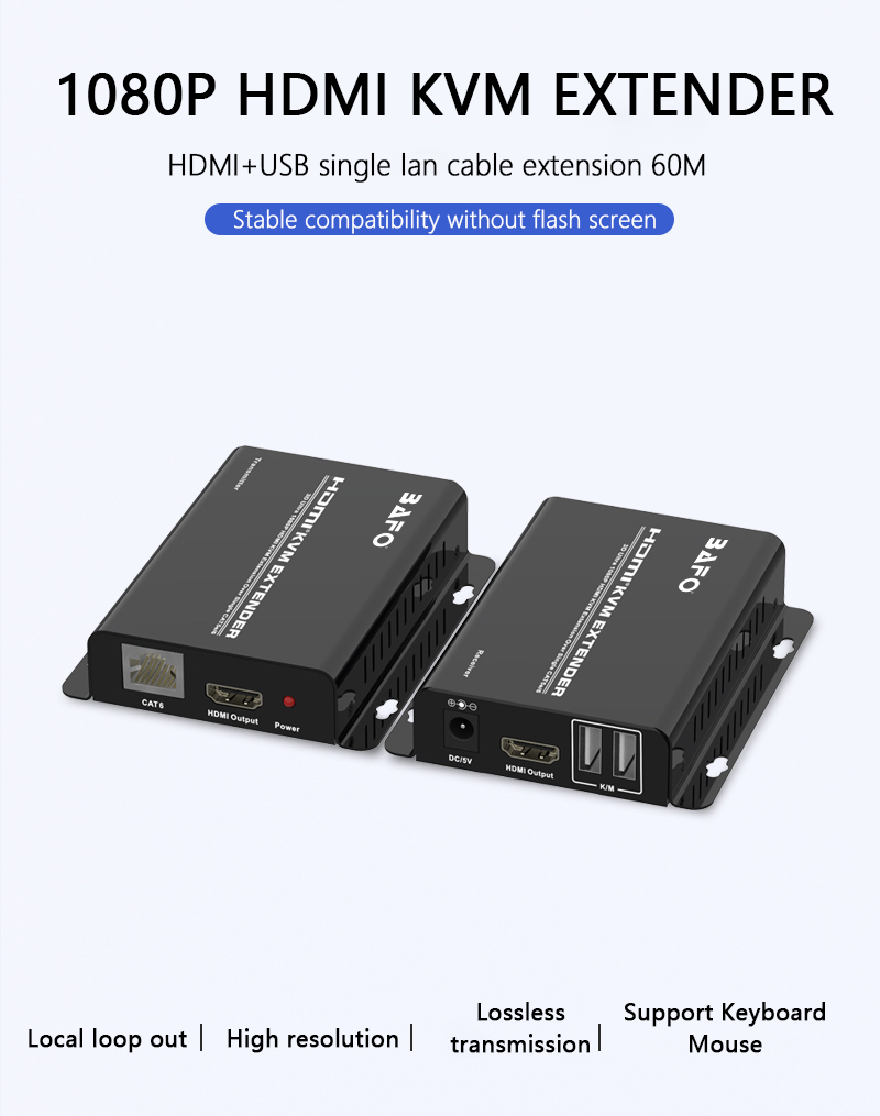HDMI KVM Extender over Cat6 LAN Cat6 (200M） - BAFO网站
