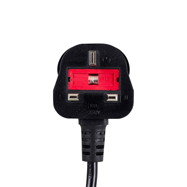 UK BS-1363 to IEC-60320 C7 Black Power Cable(PVC) - BAFO Website