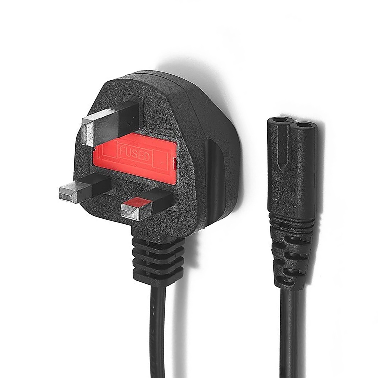 UK BS-1363 to IEC-60320 C7 Black Power Cable(PVC) - BAFO Website