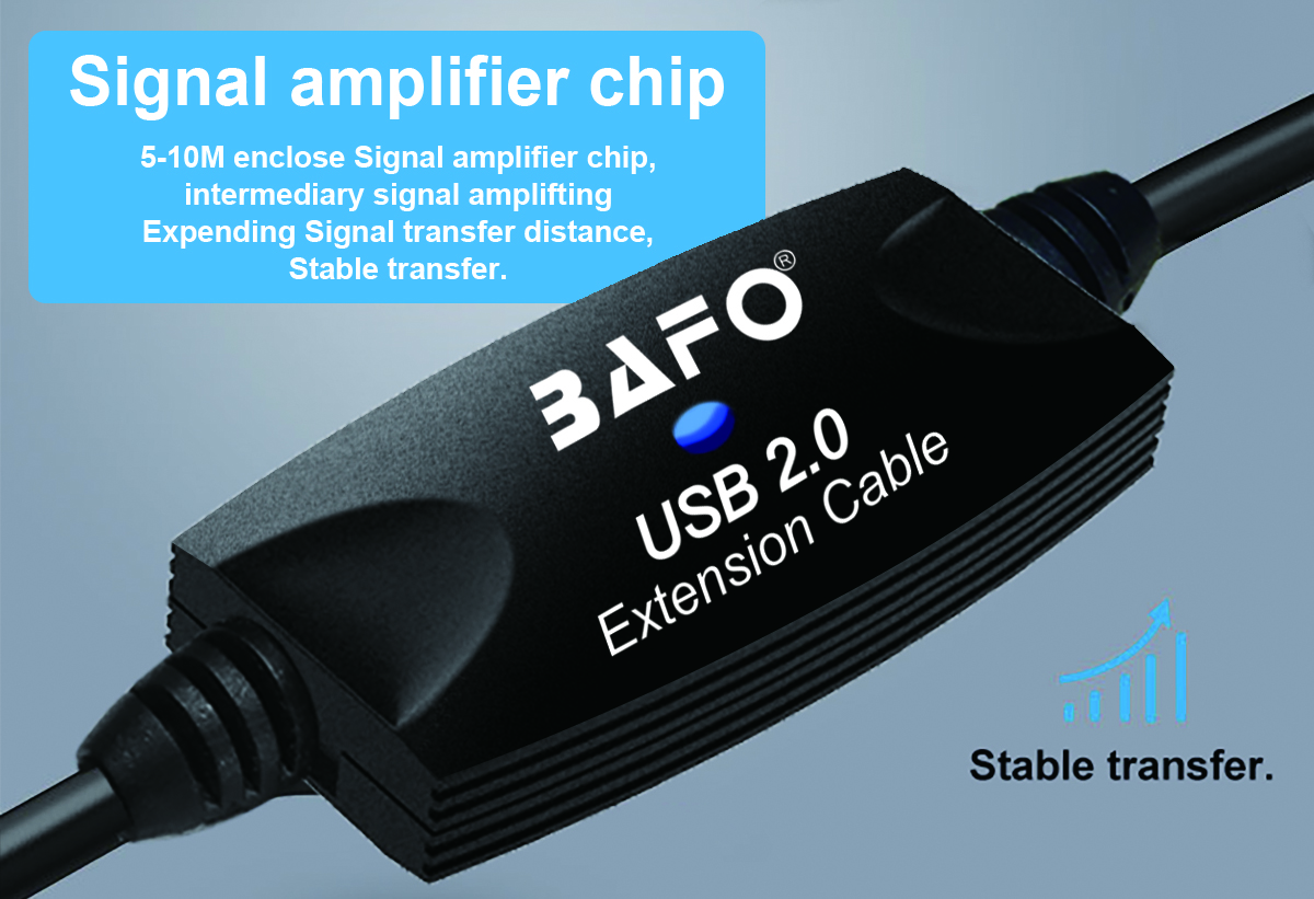 USB2.0 Active Extension Cable 5M (PVC/ABS) - BAFO Website